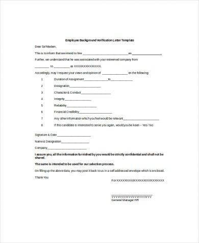 Verification Letter - 20+ Examples, Format, Sample | Examples