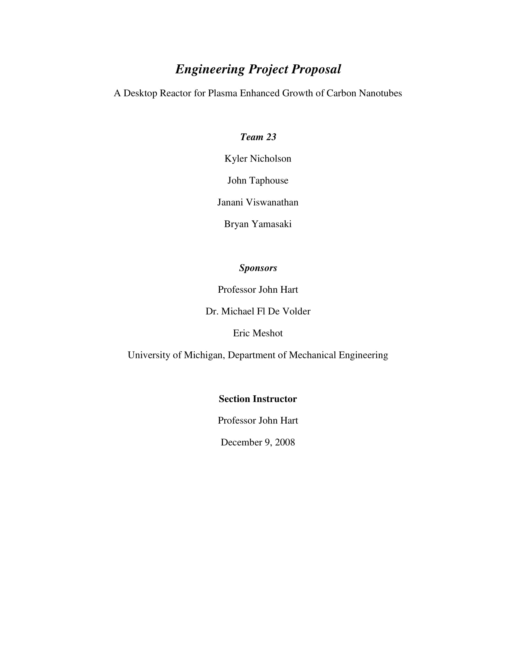 Engineering Project Proposal Examples 15 In PDF MS Word Pages Google Docs Examples