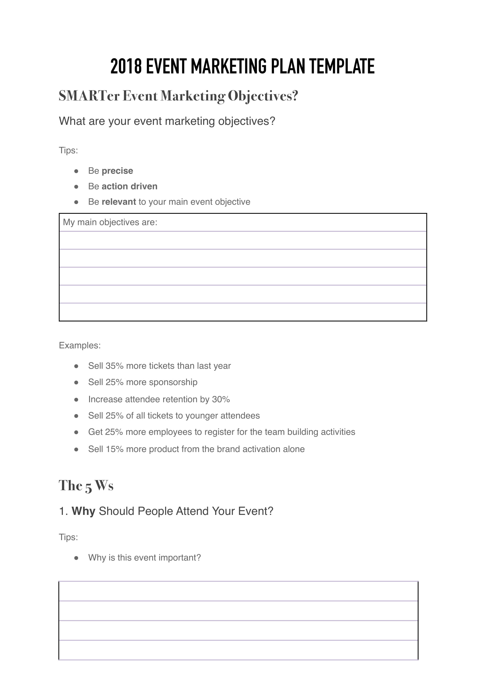 9 Event Marketing Plan Examples PDF DOC Examples