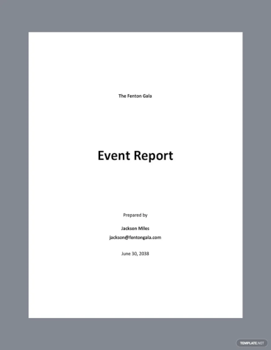 How To Write An Event Report Examples