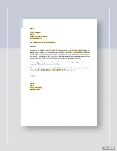 How To Write An Event Report Examples