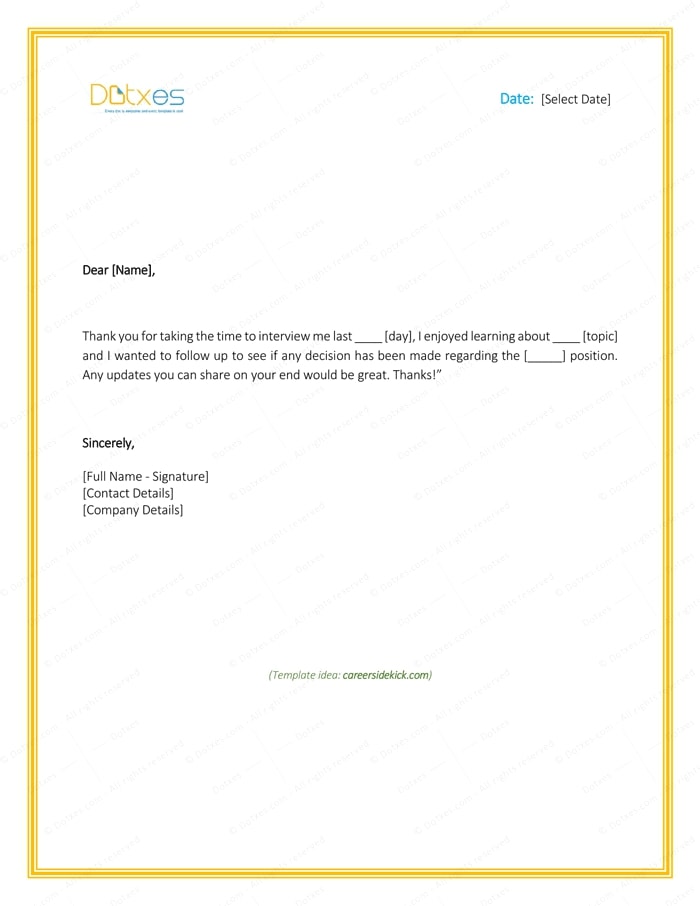 Interview Thank You Email Examples