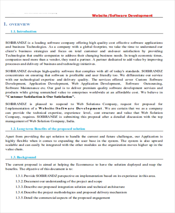 Software Project Proposal 13 Examples Word Pages Google Docs How