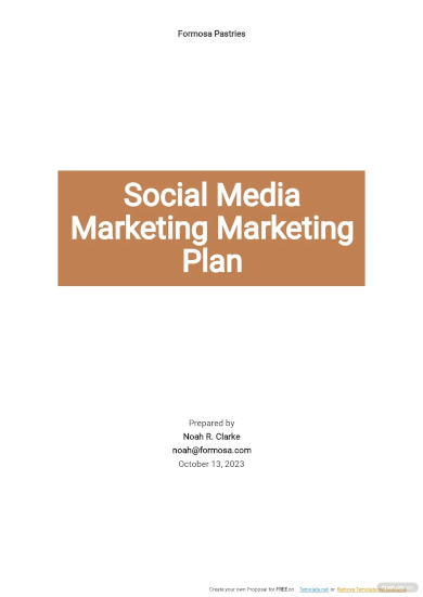 Social Media Marketing Plan - 30+ Examples, Format, Pdf | Examples