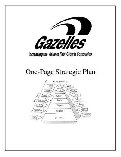 One-Page Strategic Plan - 13+ Examples, Format, Pdf | Examples