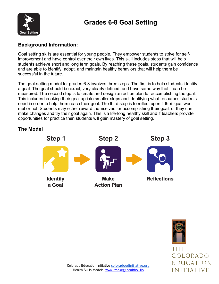 Goal Setting for Students - 6+ Examples, Format, Pdf