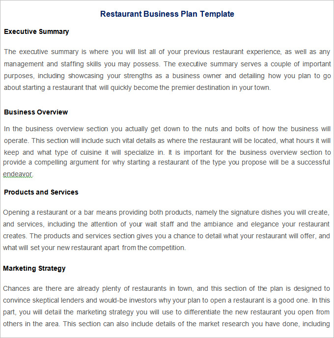 Restaurant Strategic Plan - 9+ Examples, Format, Pdf | Examples