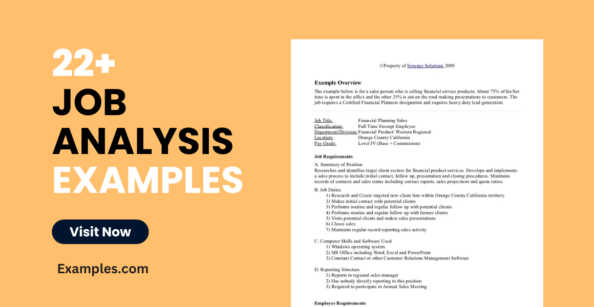 What Is Job Analysis Example At Curtis Hadley Blog