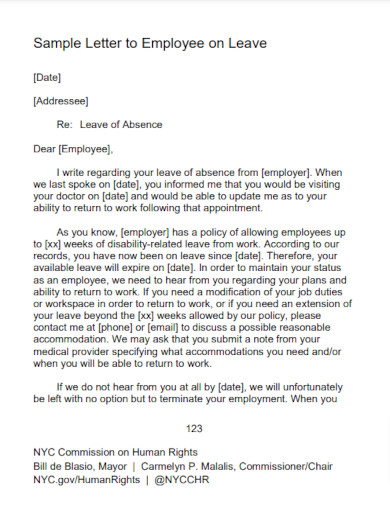 Official Letter for Leave - 18+ Examples, Format, Sample | Examples