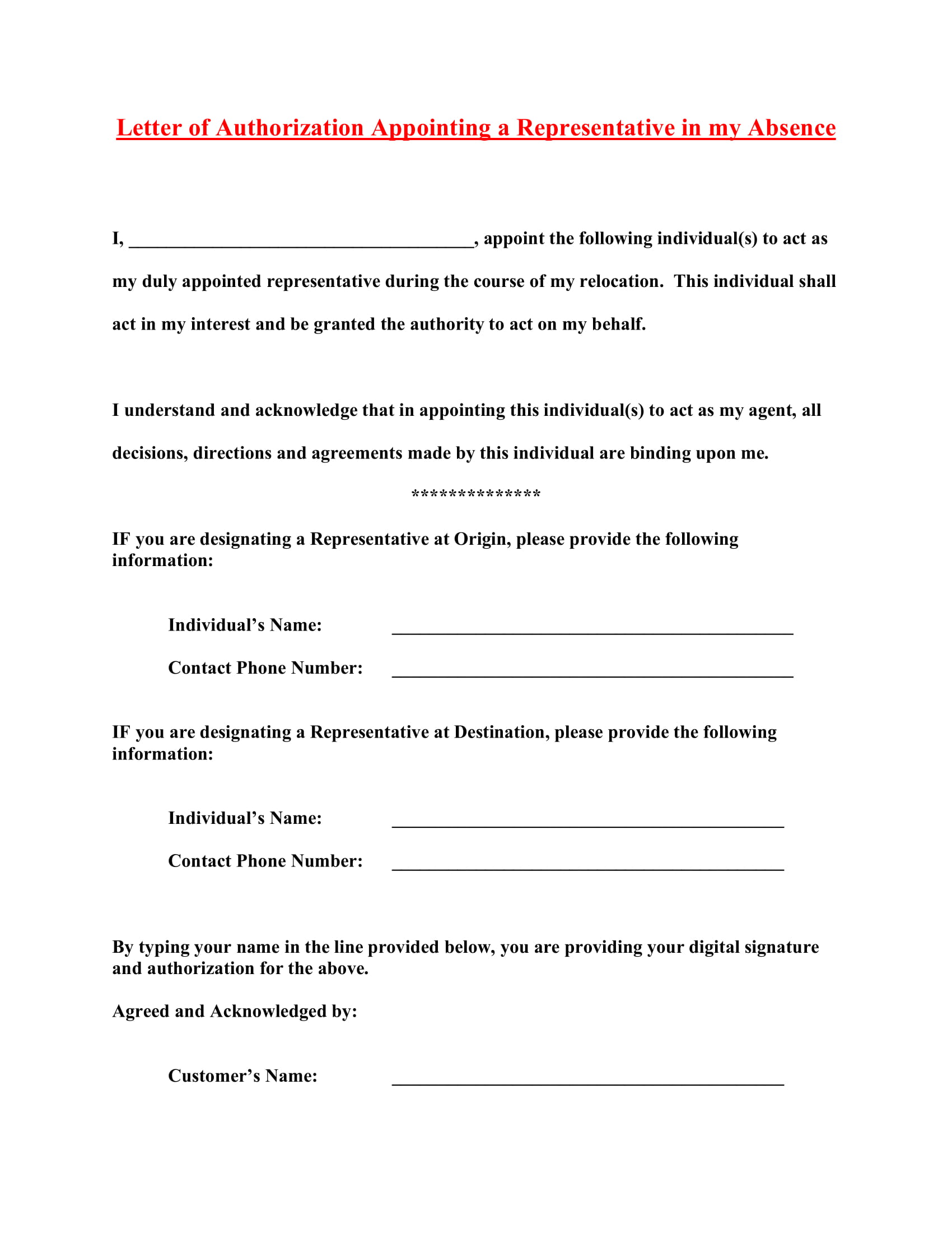 Authorization Letter To Act On Behalf 11 Examples Format Sample 
