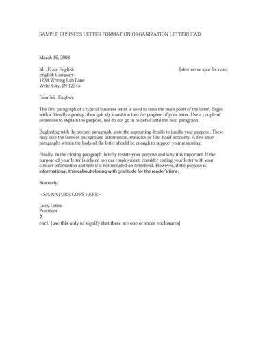 Official Letter Writing 9 Examples Format Sample Examples