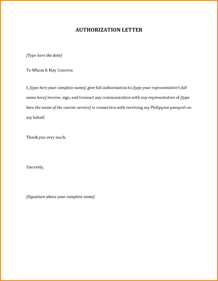 Personal Authorization Letter 9 Examples Format Sample Examples