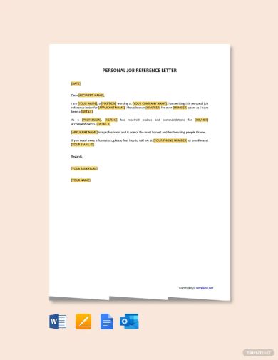 Personal Reference Example in PDF, DOCS | Examples