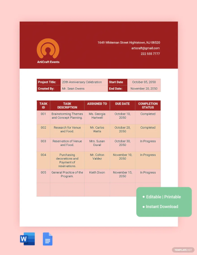 Project Action Plan - 23+ Examples, Google Docs, Word, Pages, PDF, Tips