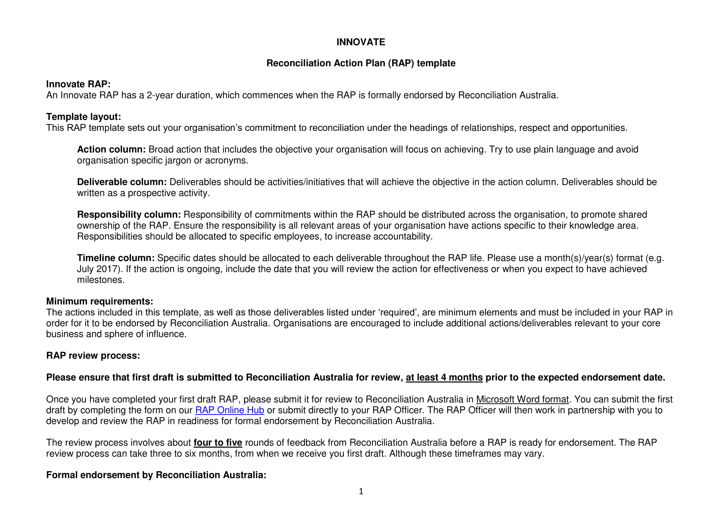 Reconciliation Action Plan 9 Examples Format Pdf Examples