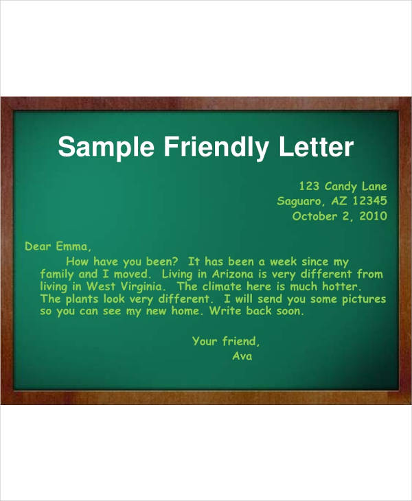 Friendly Letter Of