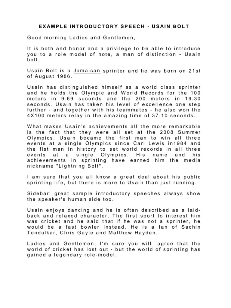 Commercial Speech 9 Examples Format Sample Examples