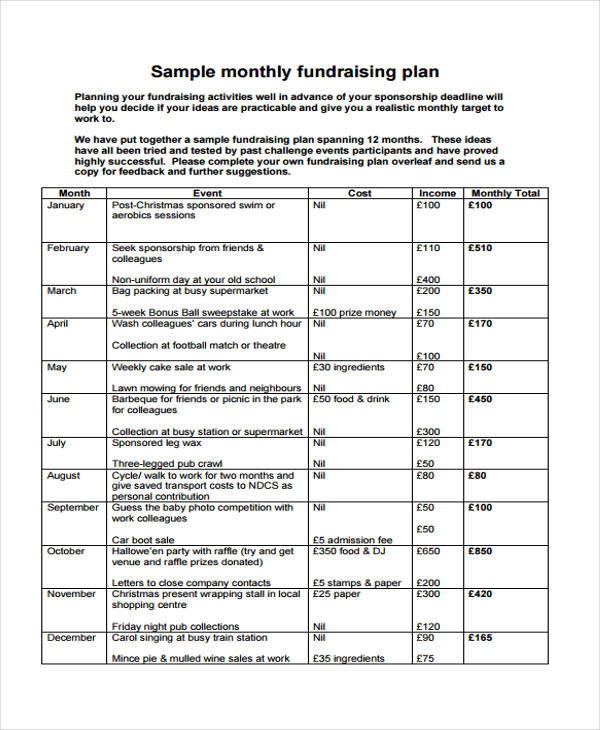 School Fundraising Plan - 7+ Examples, Format, Pdf | Examples