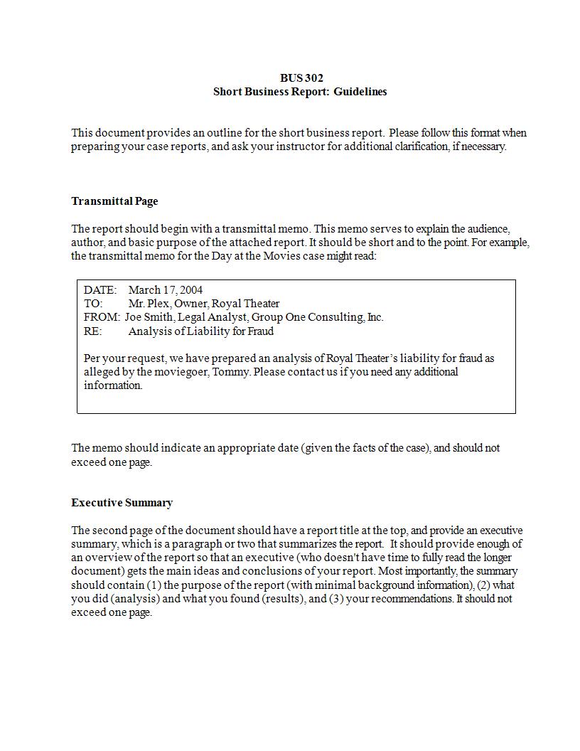  Short Report Example For Students Innerselfstudio
