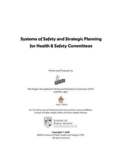 HealthSafety Strategic Plan - 9+ Examples, Format, Pdf | Examples