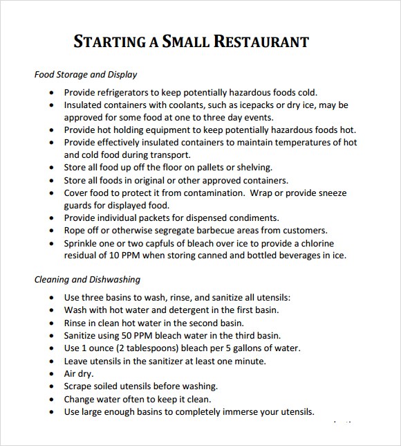 Restaurant Strategic Plan 9 Examples Format Pdf Examples