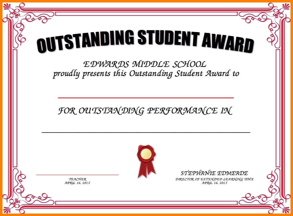 Student Award Certificate 8 Examples Format Pdf Examples