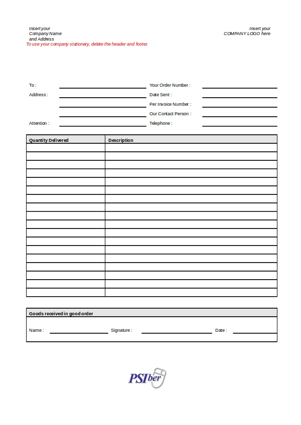 Delivery Slip - 9+ Examples, Format, Pdf | Examples
