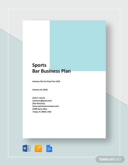 Bar Business Plan - 16+ Examples, Format, Pdf | Examples