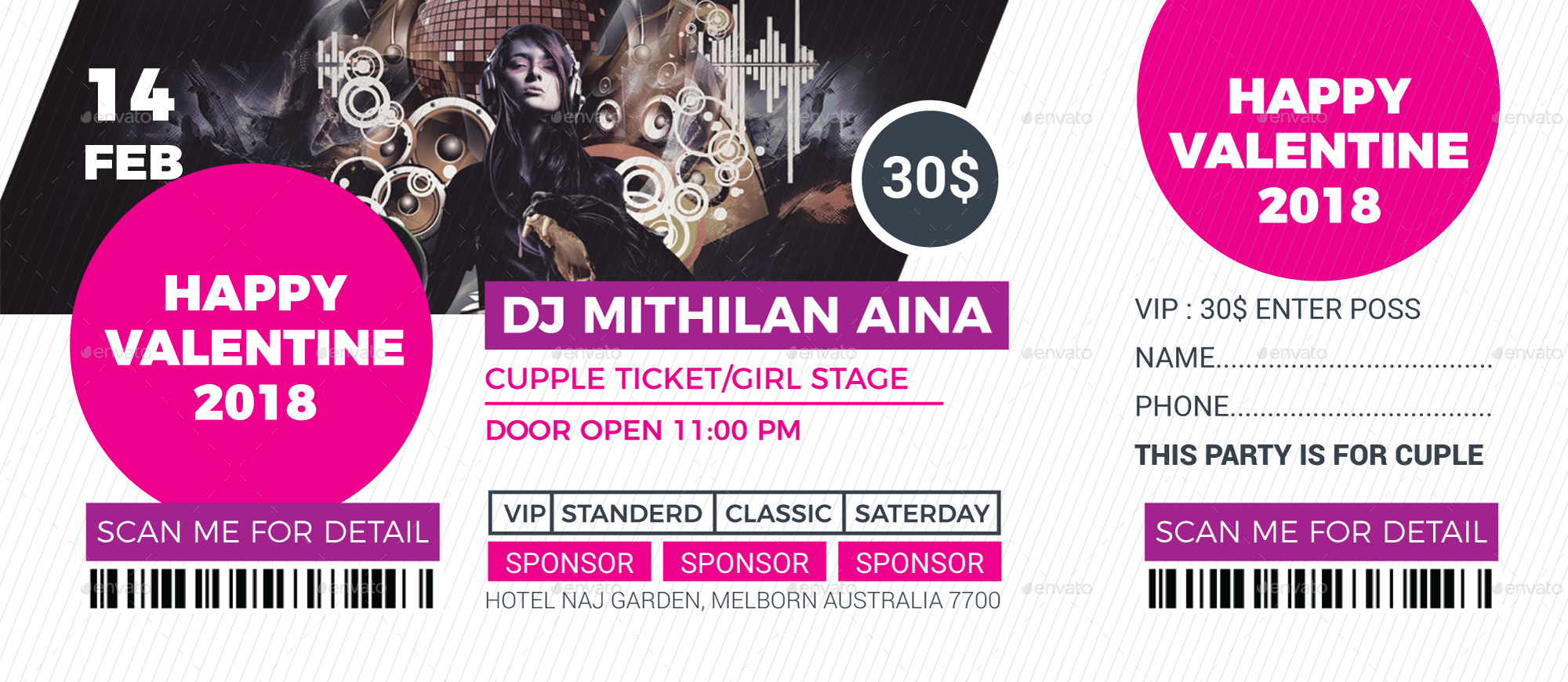 Elegant Event Ticket - 23+ Examples, Format, Sample | Examples