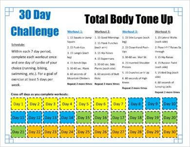 30-Day Workout Plan - Examples, Format, Pdf