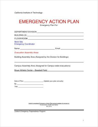 Emergency Action Plan - 26+ Examples, Format, Google Docs, Word, Pages, Pdf