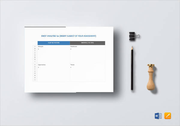 Blank SWOT Analysis - 11+ Examples, Format, Pdf | Examples