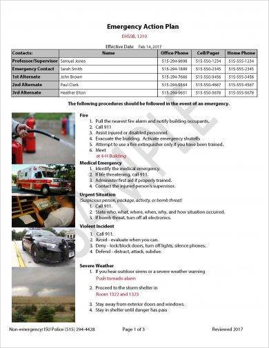 Emergency Action Plan - 26+ Examples, Format, Google Docs, Word, Pages, Pdf