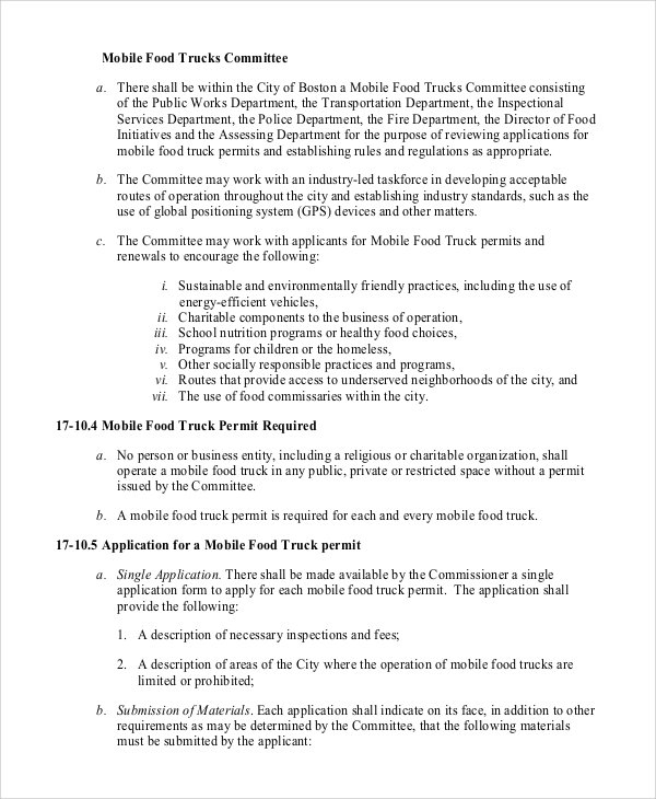 Food Truck Business Plan 9 Examples Format Pdf