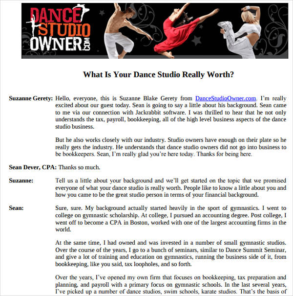 Dance Studio Business Plan - 6+ Examples, Format, Pdf | Examples