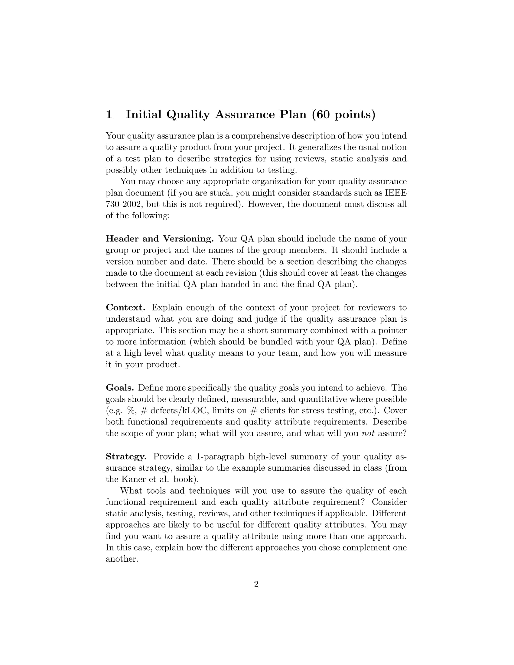 Software Quality Assurance Plan - 11+ Examples, Format, Pdf | Examples
