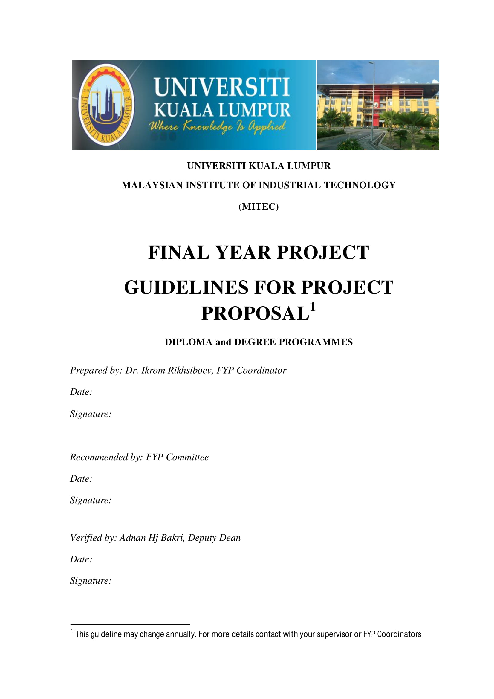 Final Year Project Proposal - 13+ Examples, Format, Pdf