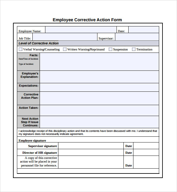 Printable Employee Action Plan 9 Examples Format Pdf Examples