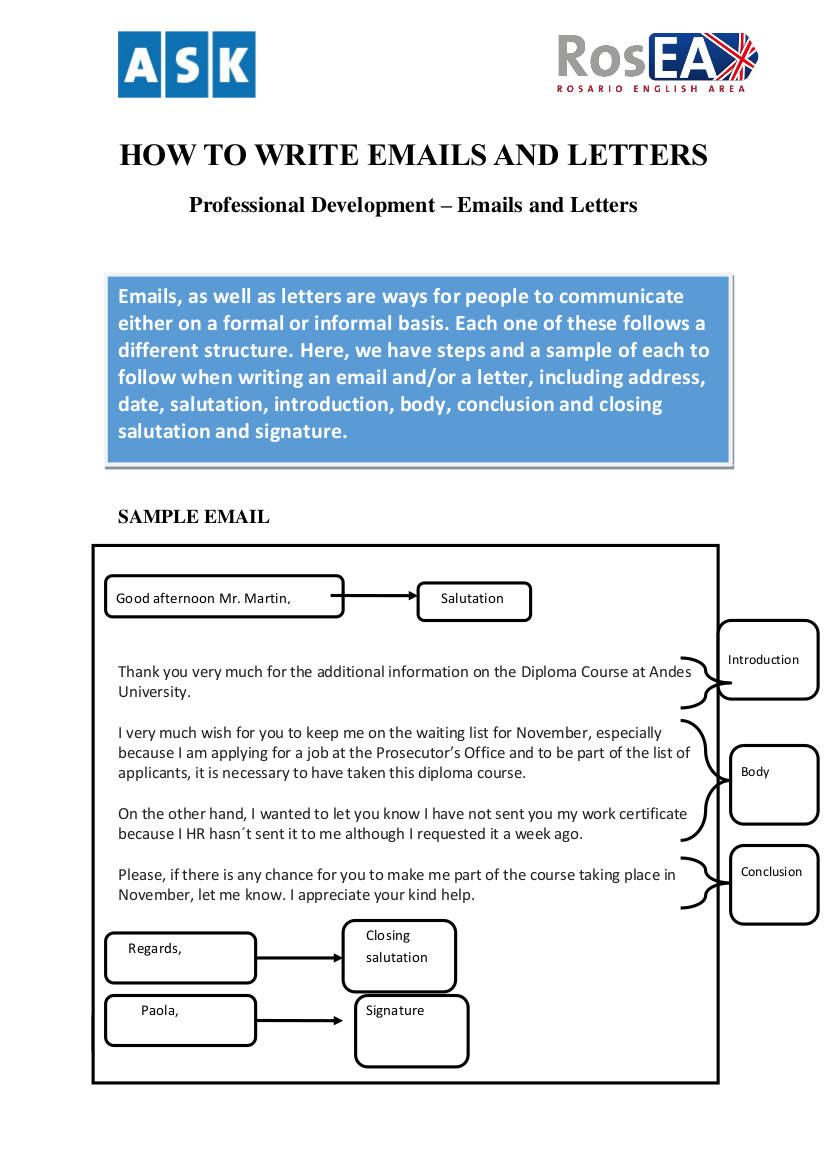 Email Writing Format Samples 20 PDF Examples