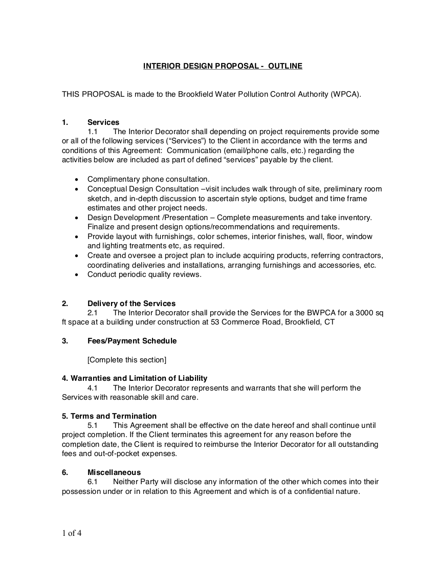 Interior Design Proposal 8 Examples Format Pdf Examples