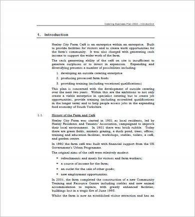 Small Catering Business Plan - 7+ Examples, Format, Pdf, Tips