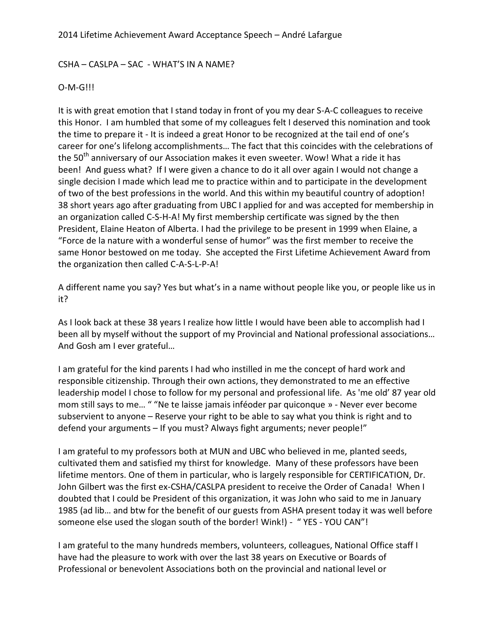 Award Acceptance Speech 9 Examples Format Sample Examples
