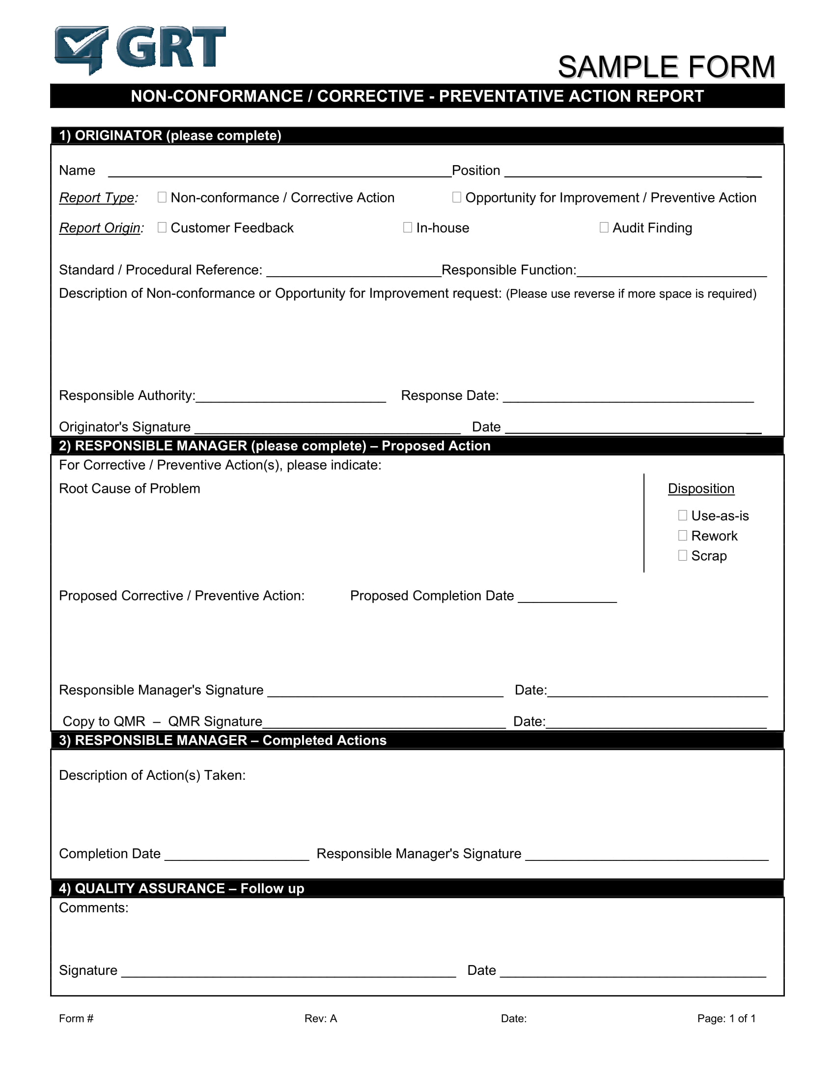 Corrective Action Report Examples 17 MS Word Pages Google Docs 
