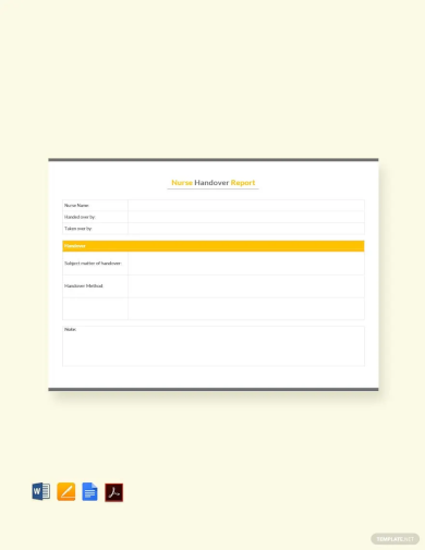 Handover Report - 29+ Examples, Format, Pdf | Examples