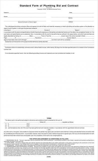 Construction Bid Form - 11+ Examples, Format, Pdf | Examples