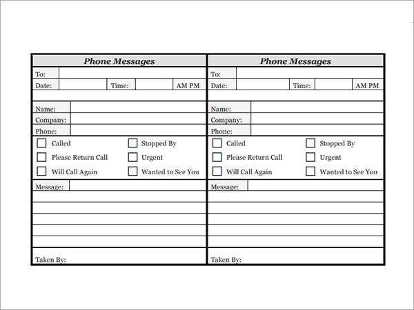 Printable Phone Log 8 Examples Format Pdf Examples