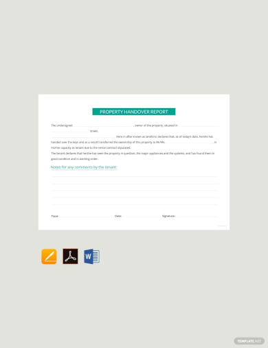 Handover Report - 29+ Examples, Format, Pdf | Examples
