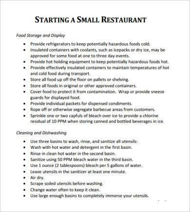 RestaurantCatering Business Plan - 16+ Examples, Format, Pdf | Examples