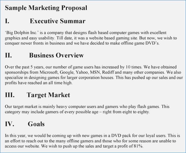 Printable Market Research Proposal Examples 9 PDF Examples