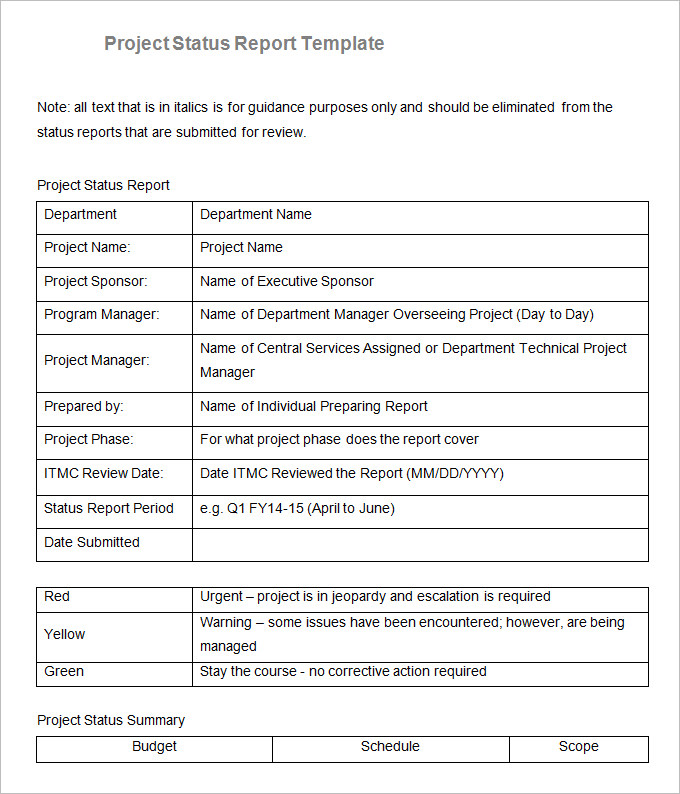 Project Status Report 15 Examples Format Pdf Examples